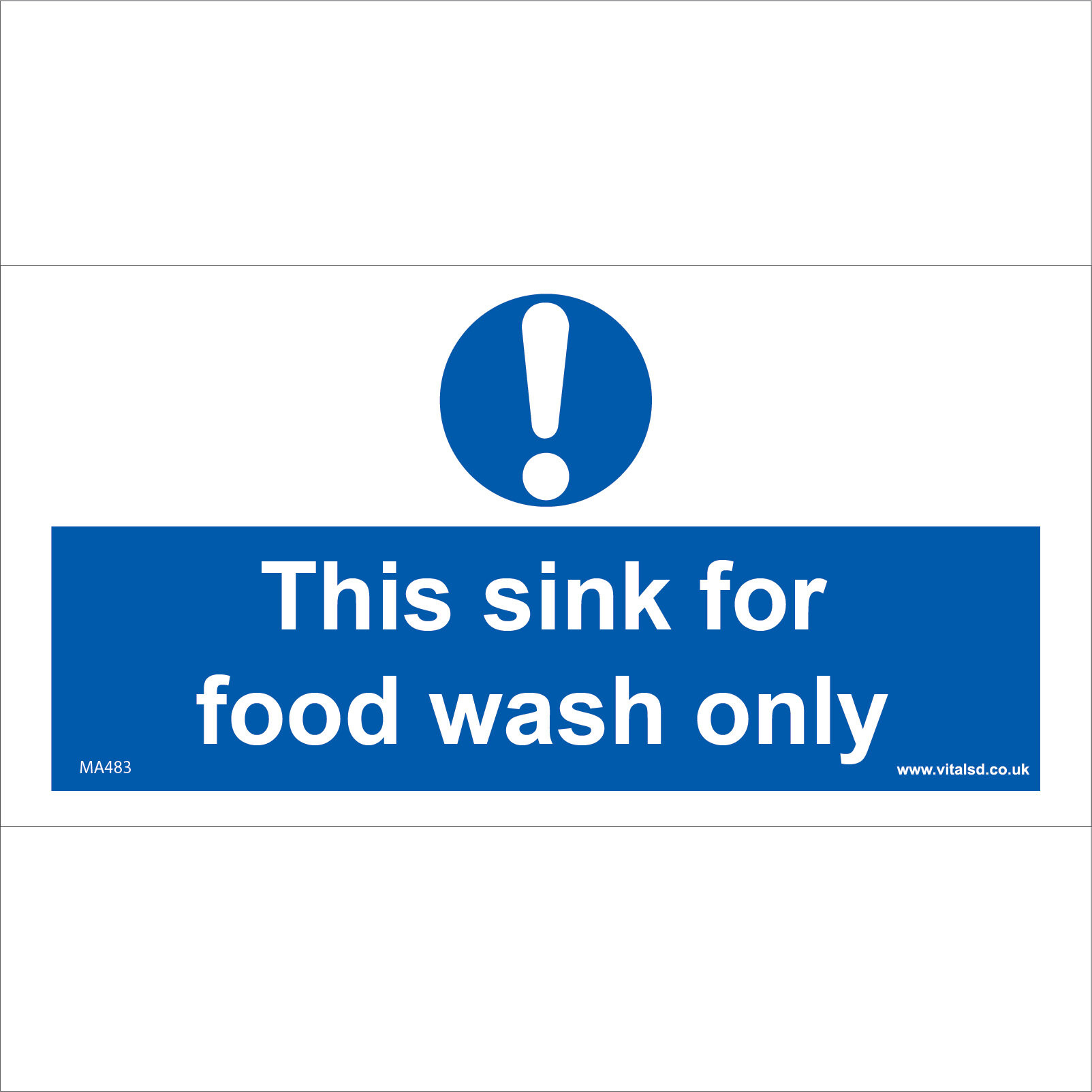 (200 x 100mm - 8 x 4, Sticker / Sav - White Background) MA483 This Sink ...