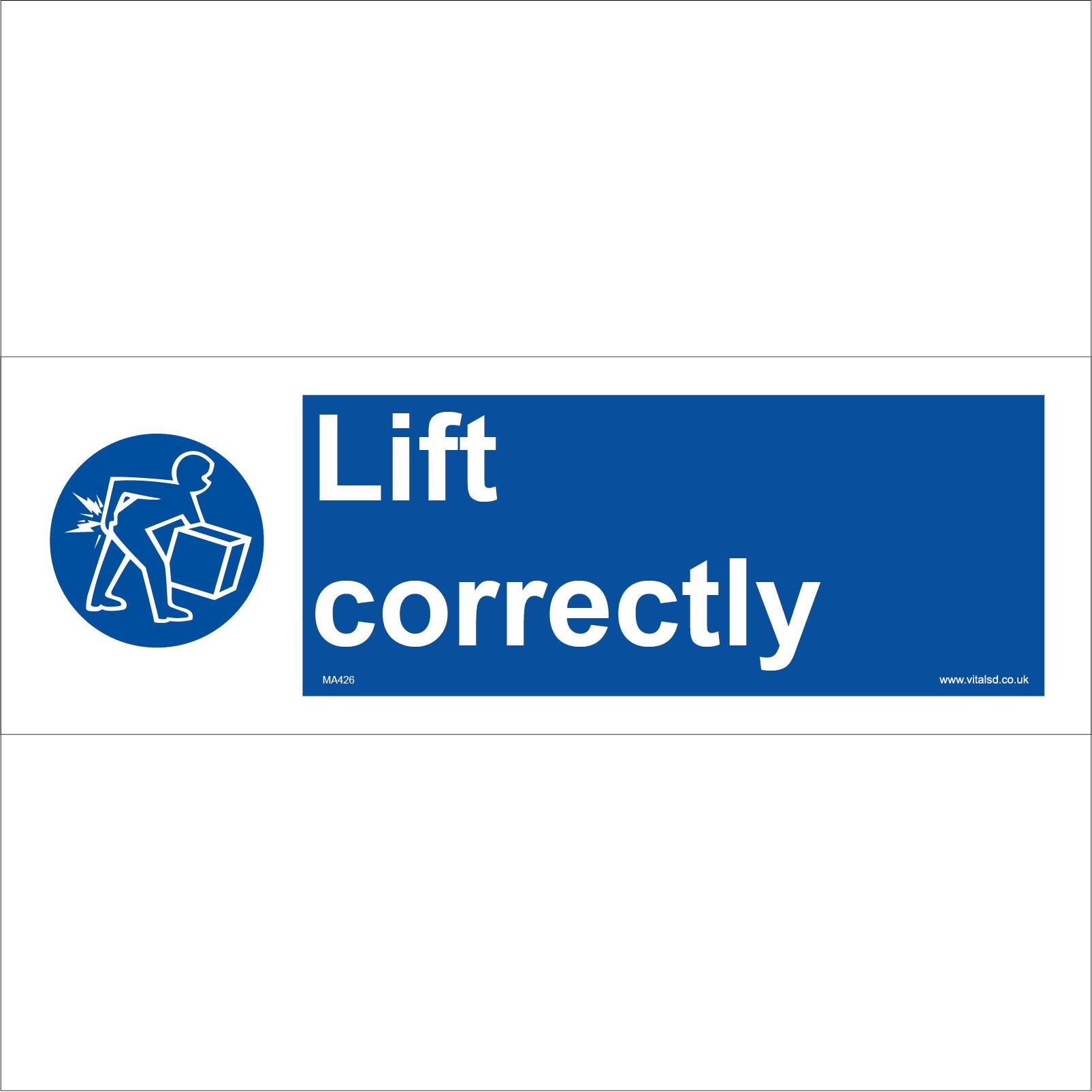 (450 x 150mm - 18 x 6, Sticker / Sav - White Background) MA426 Lift ...