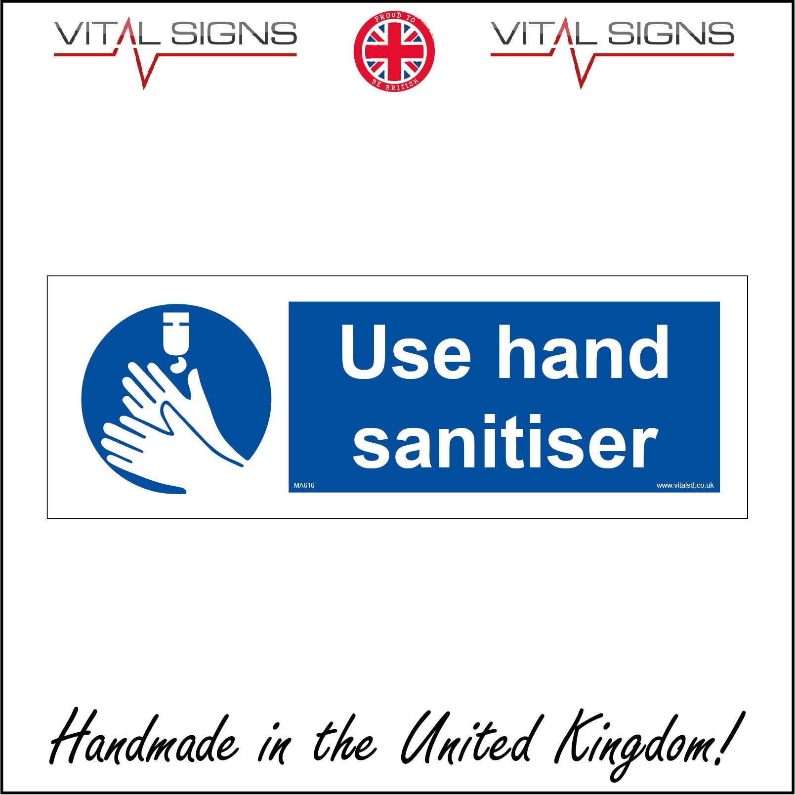 (450 x 150mm - 18 x 6, Sticker / Sav - White Background) MA616 Use Hand ...