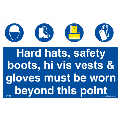 (200 x 150mm - 8 x 6, Sticker / Sav - White Background) MA475 Hard Hats ...