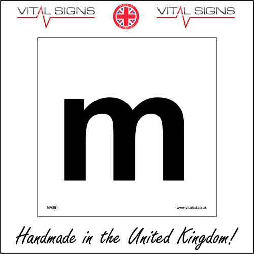 MA581 Letter Character m Sign Warehouse Shelving Factory Storeroom ...