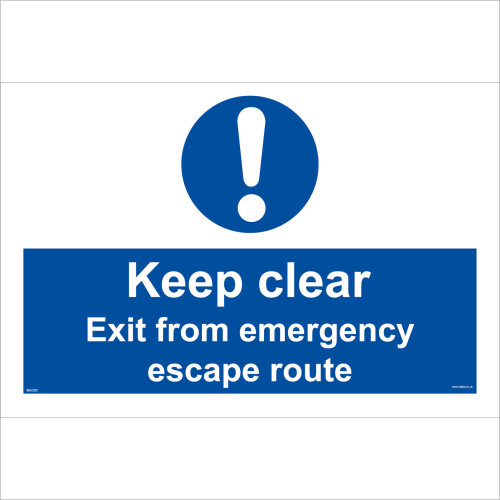 (600 x 400mm - 24 x 16, Magnetic - Vehicle Grade) MA305 Keep Clear Exit ...