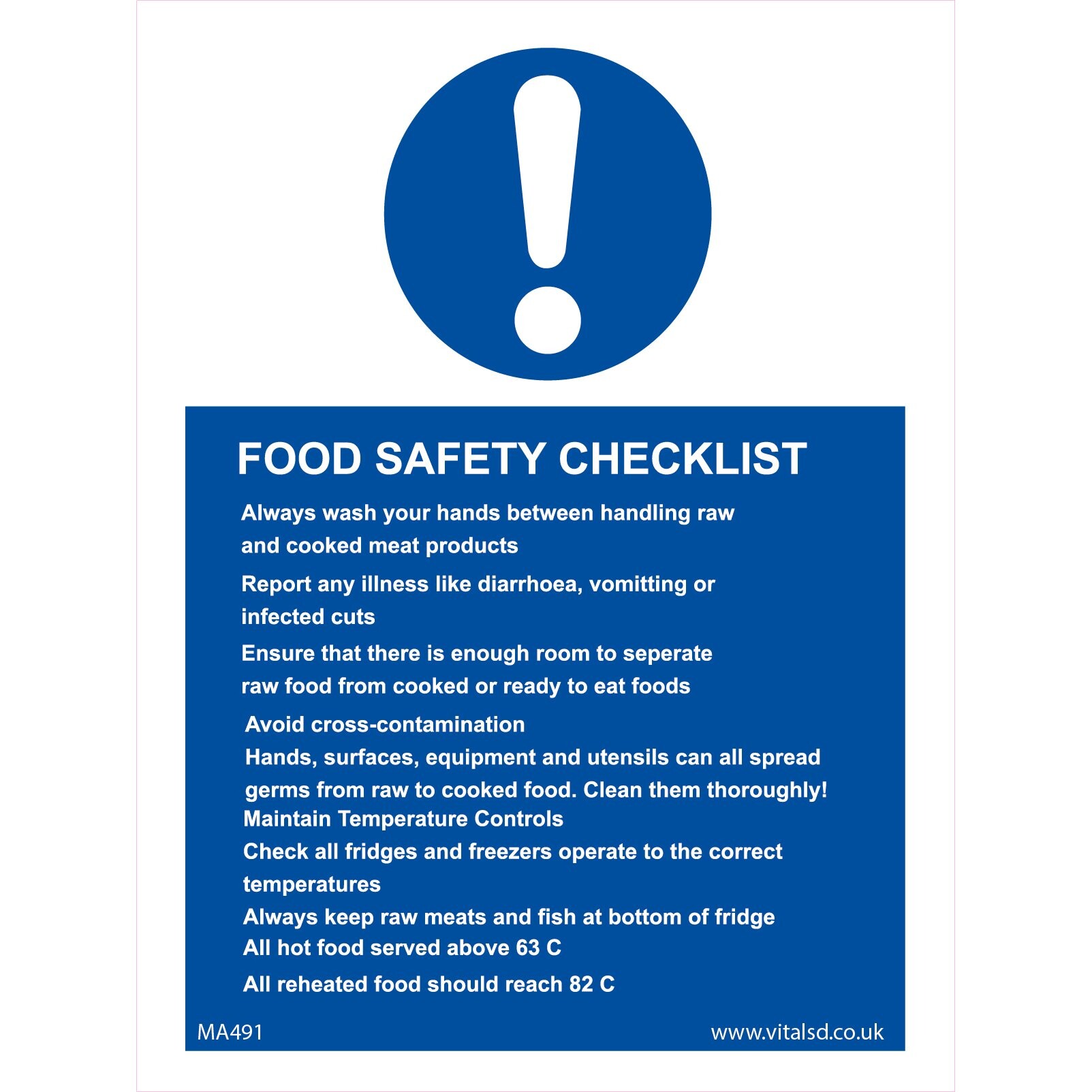 (450 x 600mm - 18 x 24, Sticker / Sav - White Background) MA491 Food ...