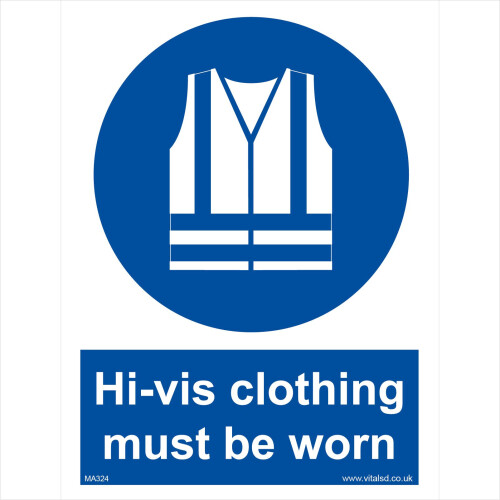 (150 x 200mm - 6 x 8, Sticker / Sav - White Background) MA324 Hi Vis ...