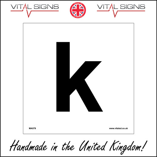 (1200 x 1200mm - 47 x 47, 1mm Pvc Foamex) MA579 Letter Character k Sign ...