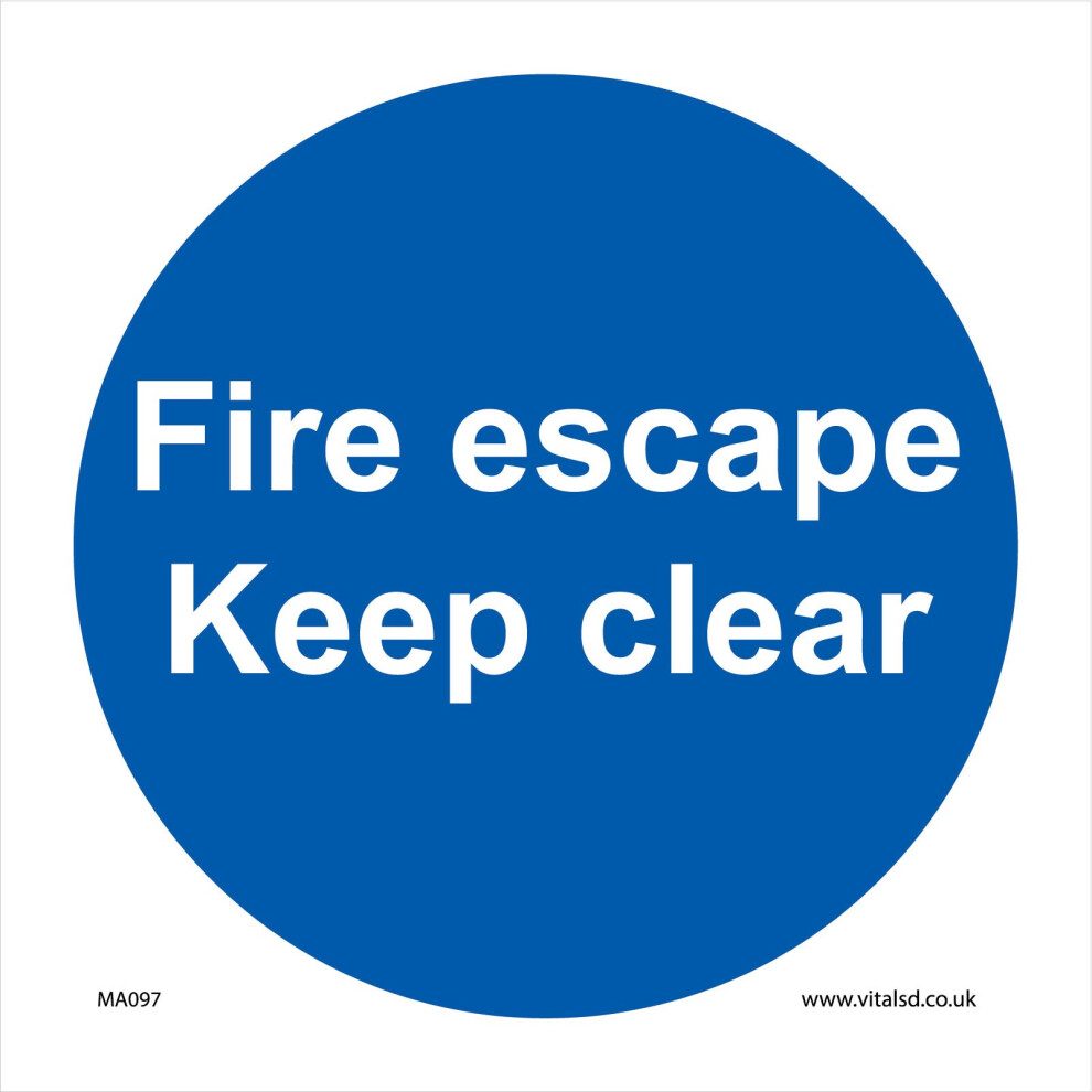 (100 x 100mm - 4 x 4, Magnetic - Vehicle Grade) MA097 Fire Escape Keep ...