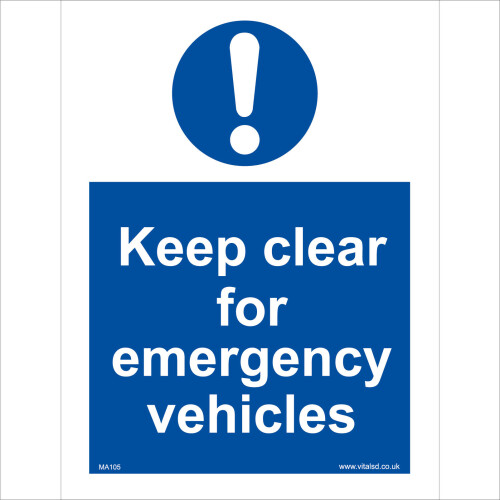 (400 x 600mm - 16 x 24, Magnetic - Vehicle Grade) MA105 Keep Clear For ...