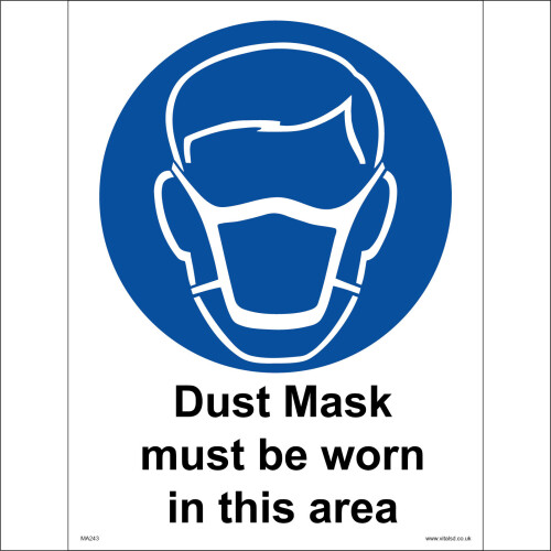 (450 x 600mm - 18 x 24, Dibond / Composite Aluminium) MA243 Dust Mask ...