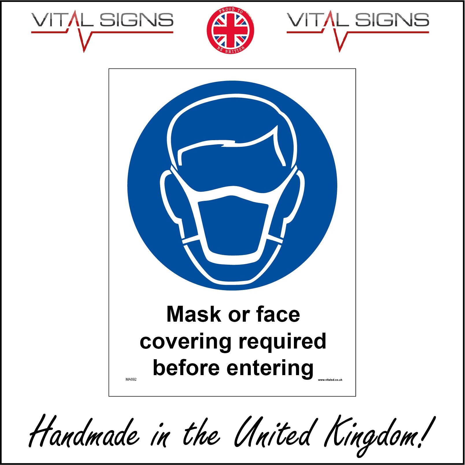 (150 x 200mm - 6 x 8, Sticker / Sav - White Background) MA702 Mask Or ...