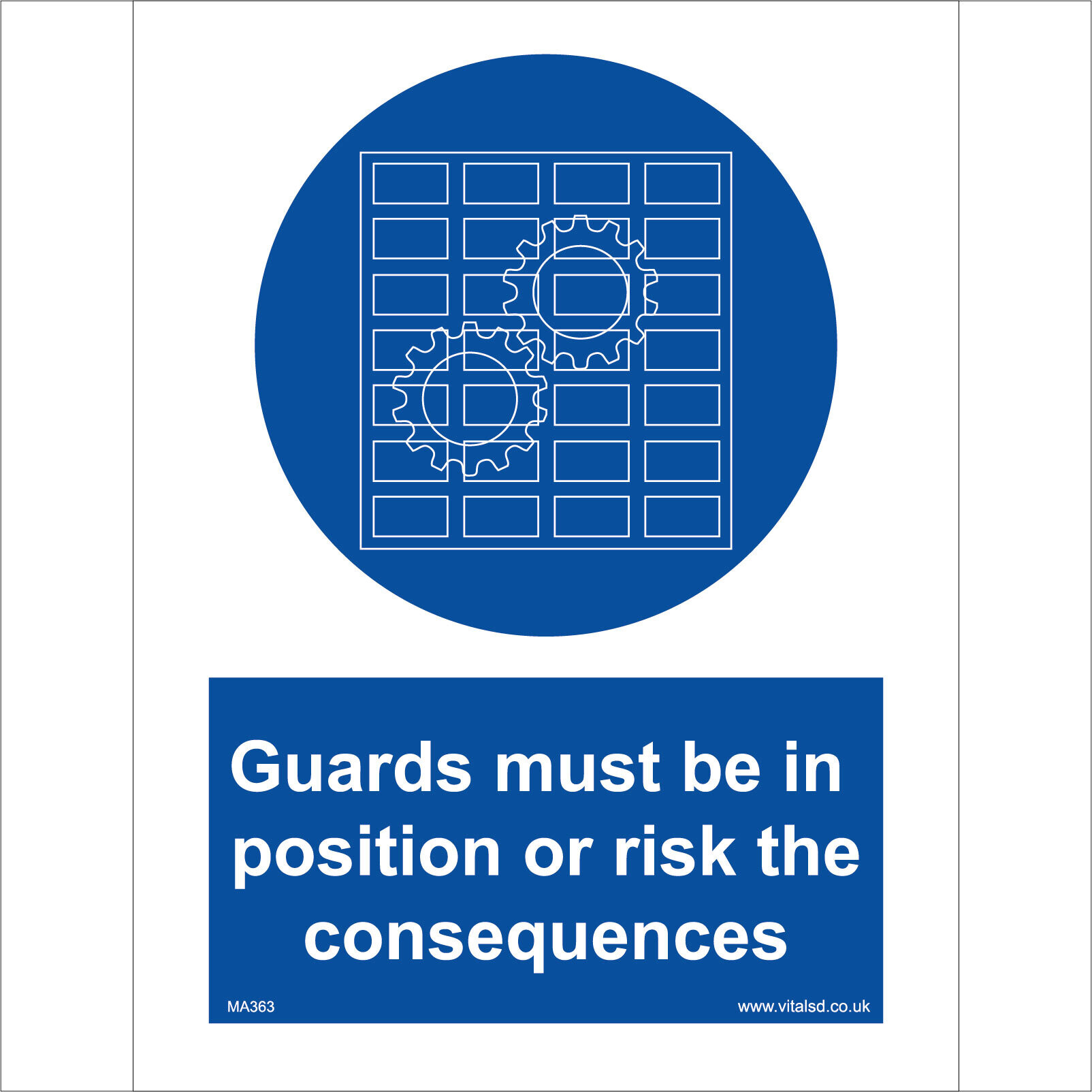 (400 x 600mm - 16 x 24, Sticker / Sav - White Background) MA363 Guards ...