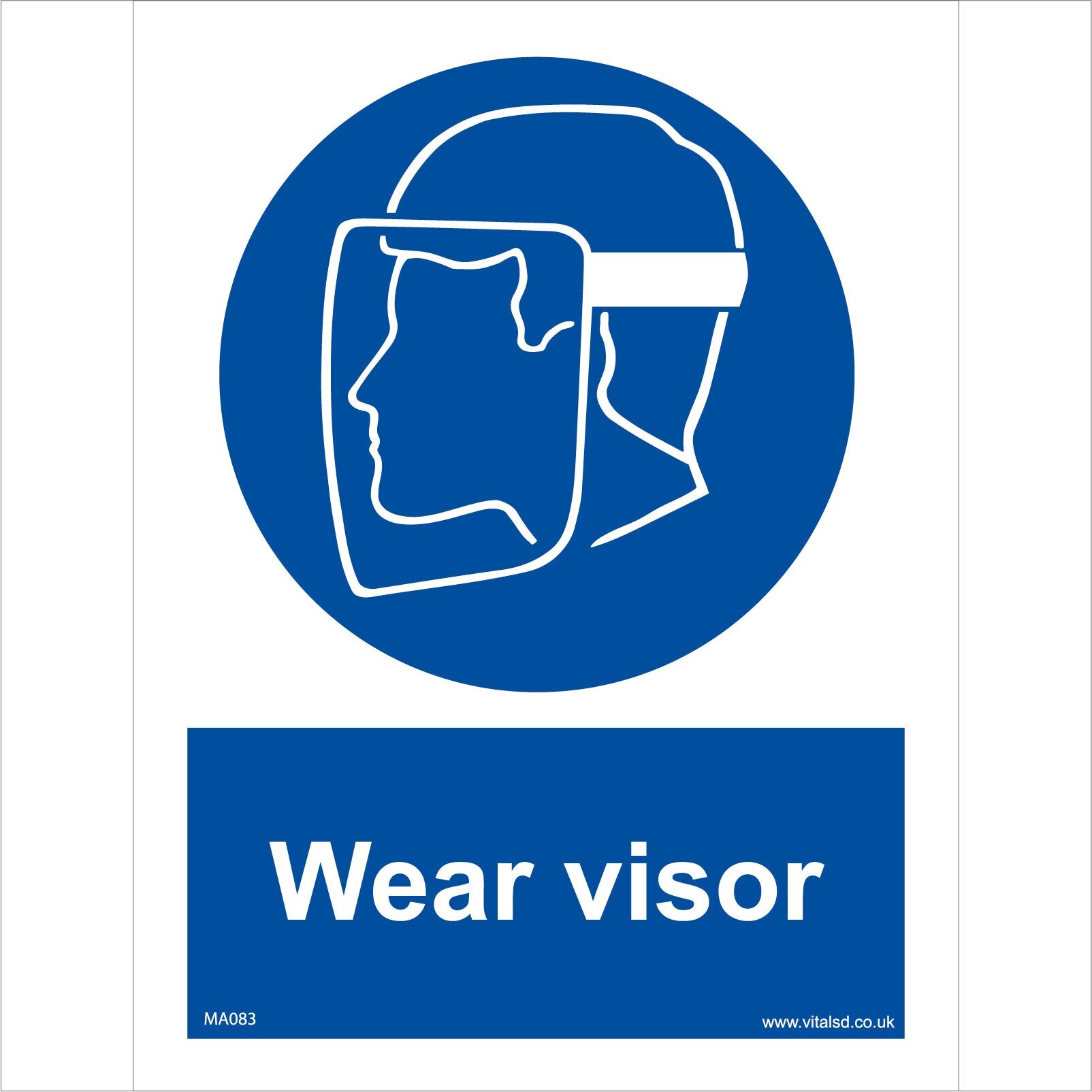 (450 x 600mm - 18 x 24, Dibond / Composite Aluminium) MA083 Wear Visor ...