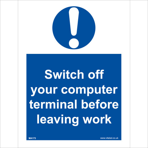 (400 x 600mm - 16 x 24, Magnetic - Vehicle Grade) MA173 Switch Off Your ...