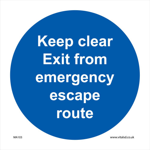 (400 x 400mm - 16 x 16, Dibond / Composite Aluminium) MA103 Keep Clear ...