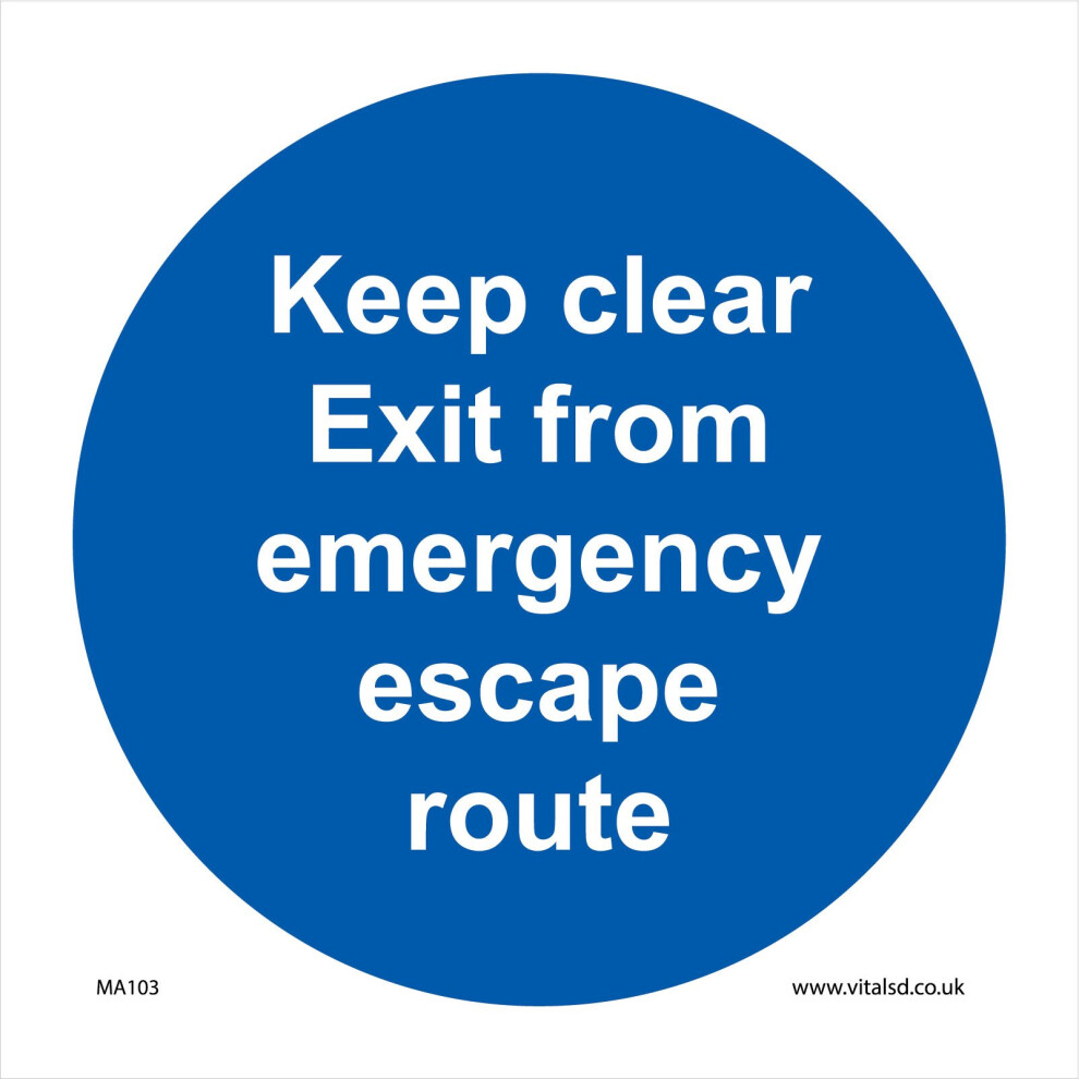 (250 x 250mm - 10 x 10, Magnetic - Vehicle Grade) MA103 Keep Clear Exit ...