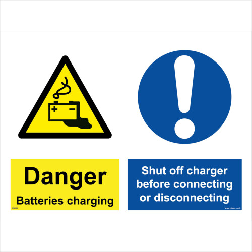 (600 x 400mm - 24 x 16, Sticker / Sav - White Background) MA343 Danger ...