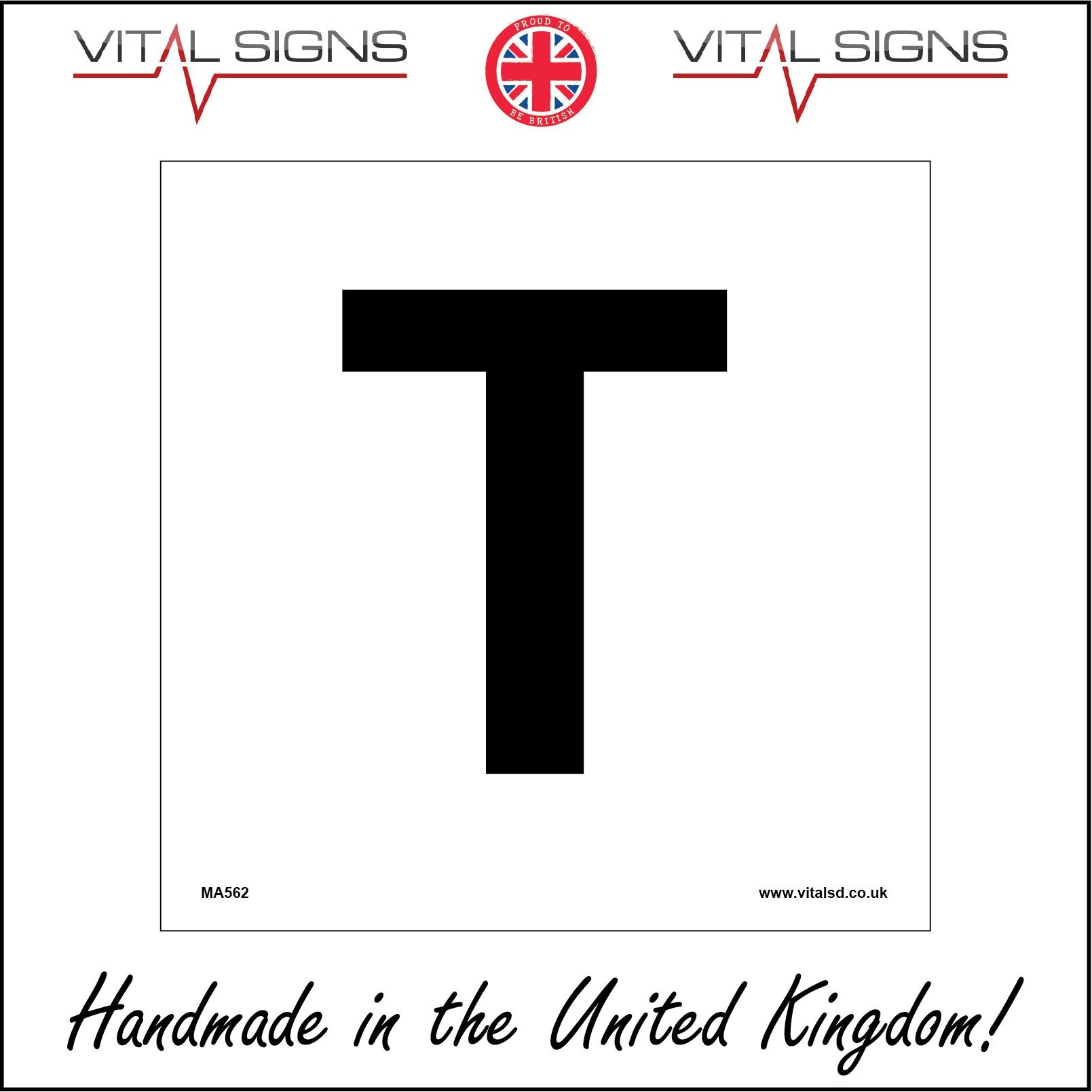 (300 x 300mm - 12 x 12, Magnetic - Vehicle Grade) MA562 Letter ...