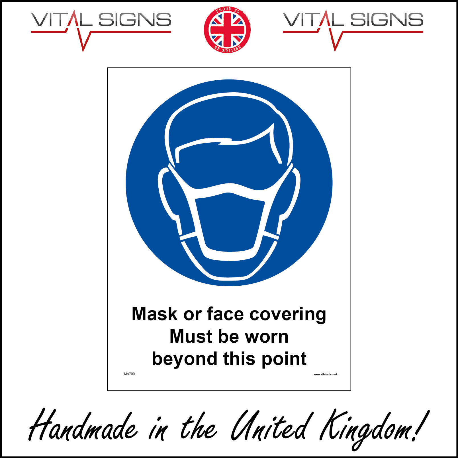 (150 x 200mm - 6 x 8, Sticker / Sav - White Background) MA700 Mask Or ...