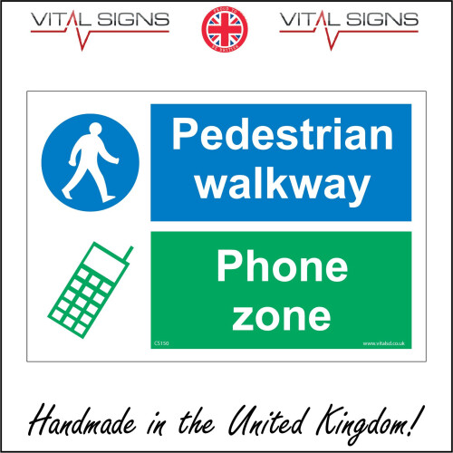 (450 x 600mm - 18 x 24, Dibond / Composite Aluminium) CS240 Pedestrian ...