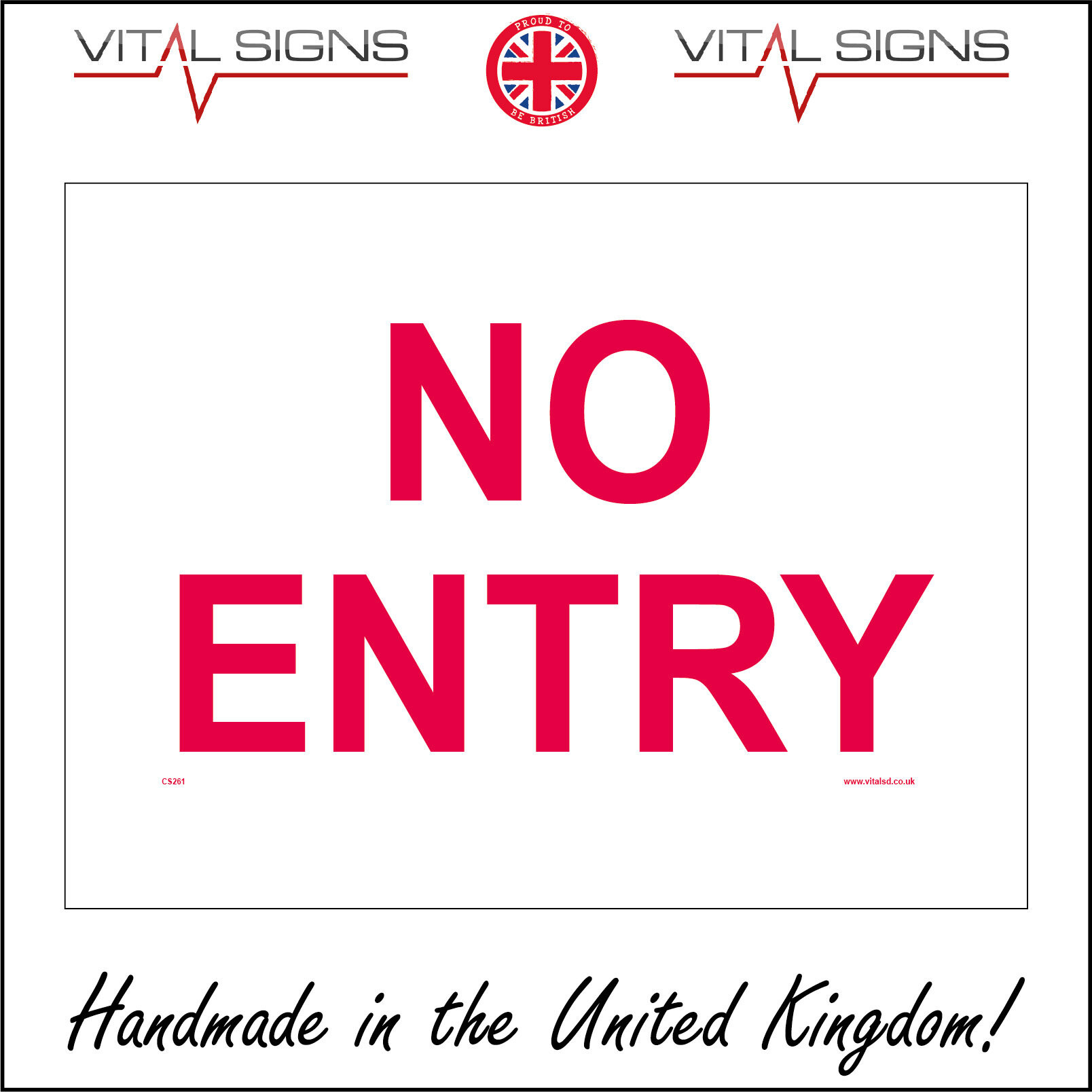 (400 x 300mm - 16 x 12, Magnetic - Vehicle Grade) CS261 No Entry Gate ...