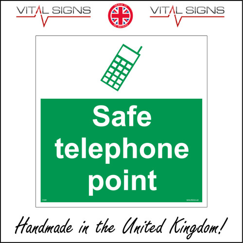 (900 x 900mm - 35 x 35, 1mm Pvc Foamex) CS269 Safe Telephone Point SIGN ...