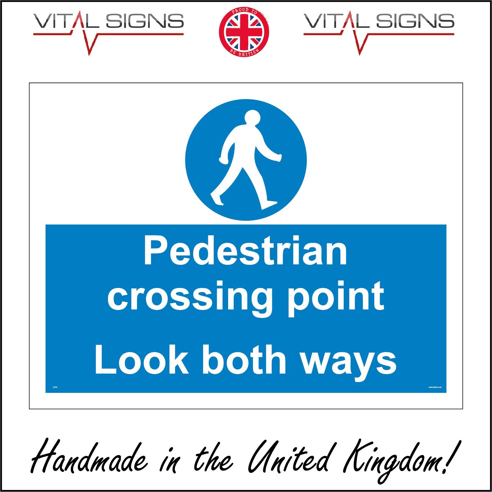 (600 x 400mm - 24 x 16, 1mm Pvc Foamex) CS293 Pedestrian Crossing Point ...