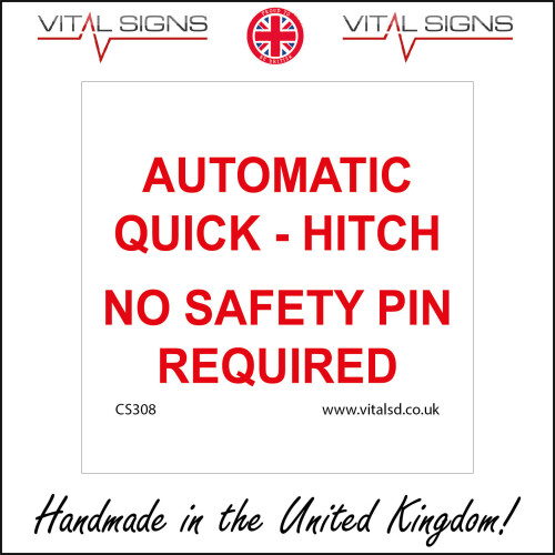 (1200 x 1200mm - 47 x 47, 1mm Pvc Foamex) CS308 Automatic Quick Hitch ...