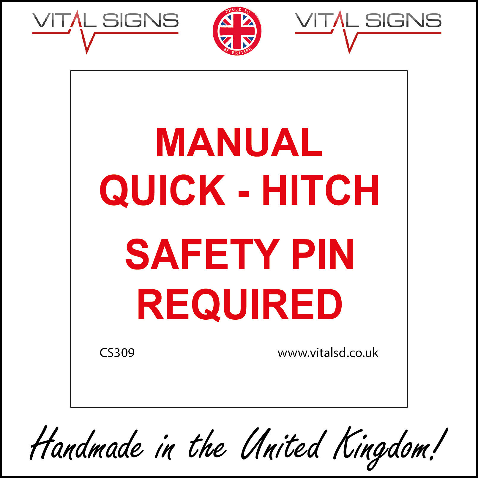 (600 x 600mm - 24 x 24, Sticker / Sav - White Background) CS309 Manual ...