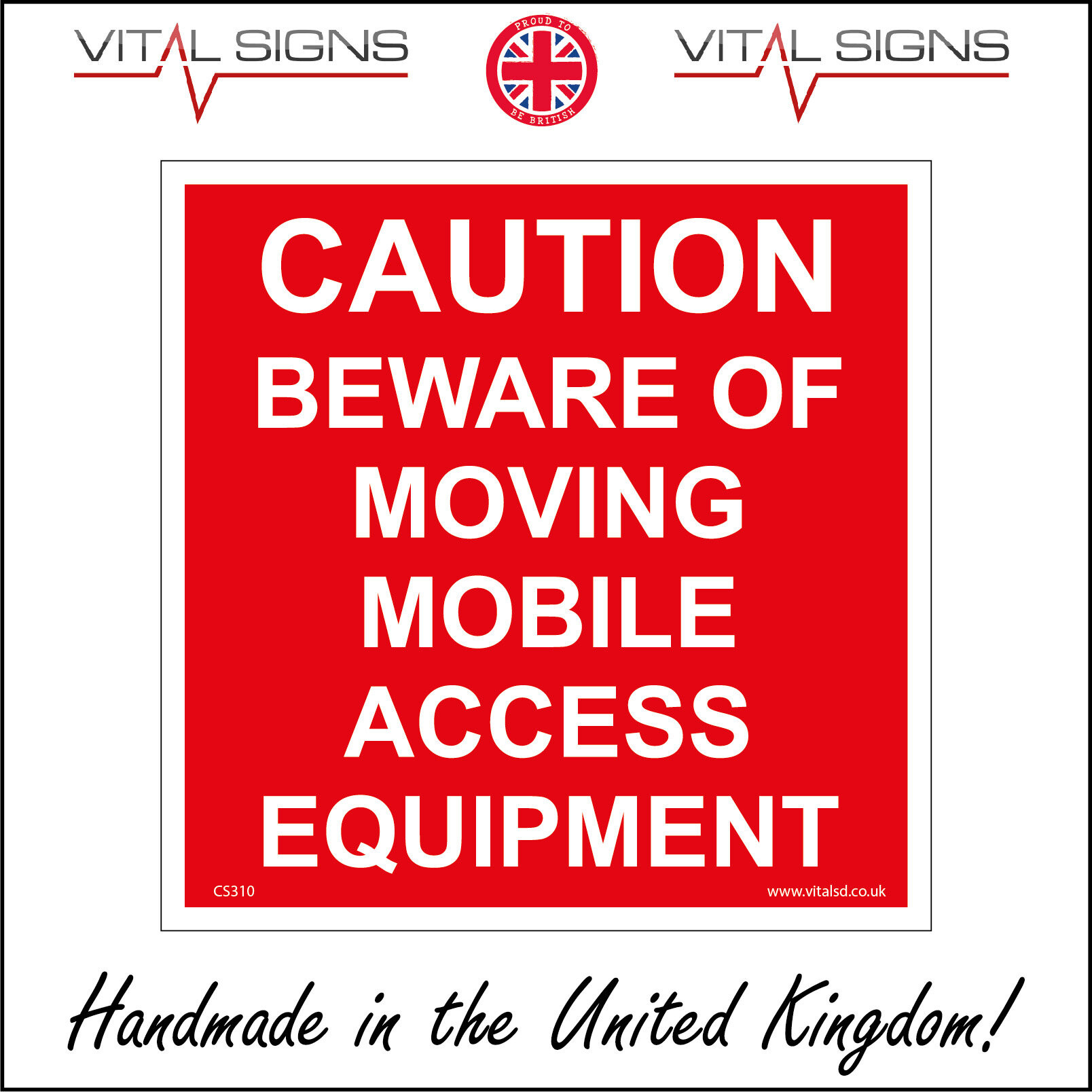 (200 x 200mm - 8 x 8, 5mm Heavy Duty Foamex Foamboard) CS310 Caution ...