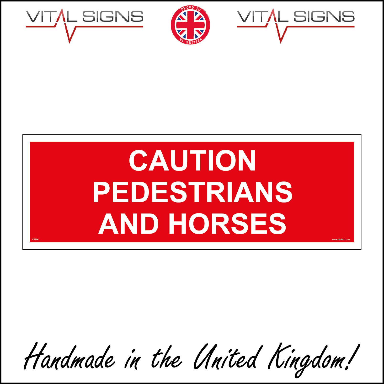 (450 x 150mm - 18 x 6, 1mm Pvc Foamex) CS296 Caution Pedestrians And ...