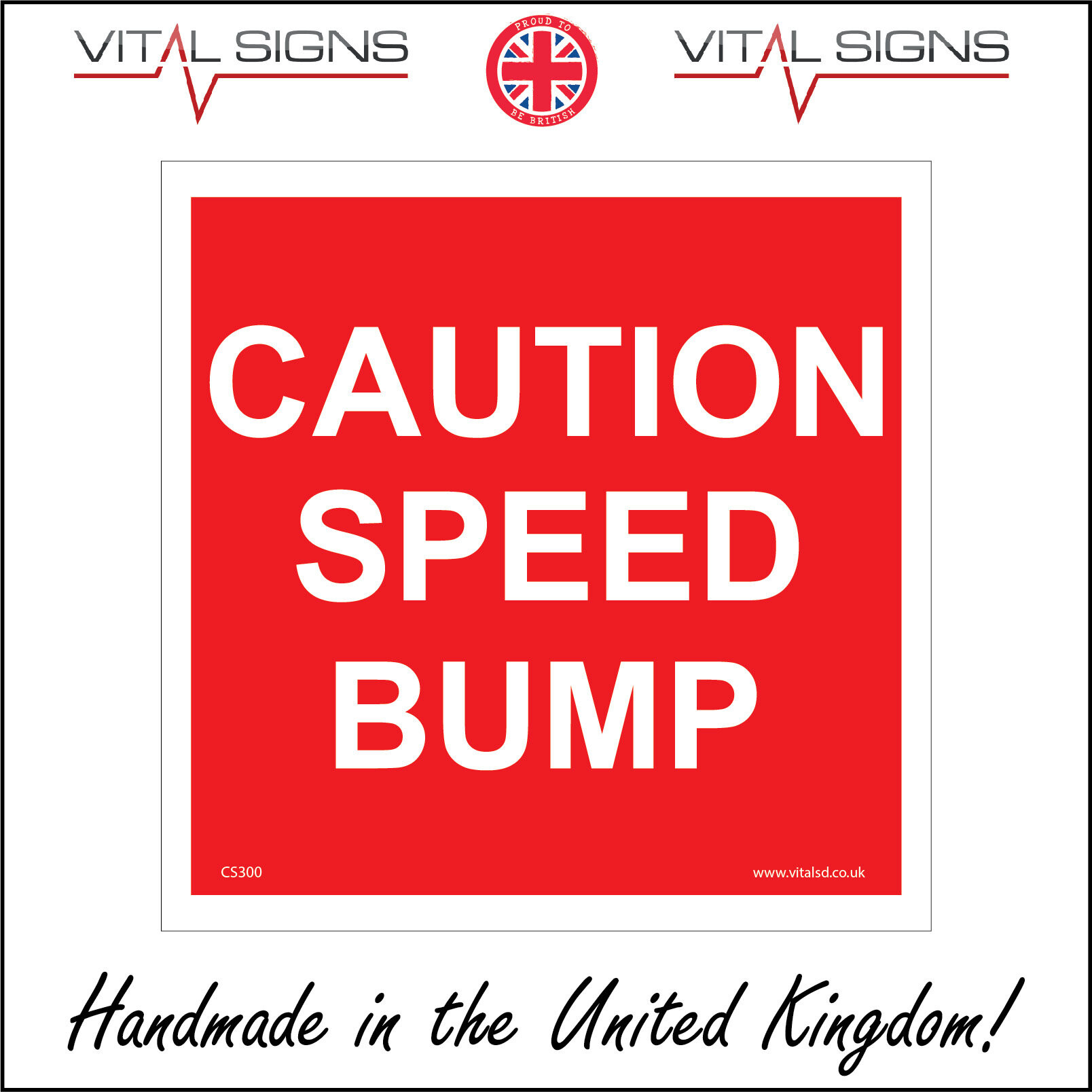 (300 x 300mm - 12 x 12, Magnetic - Vehicle Grade) CS300 Caution Speed ...