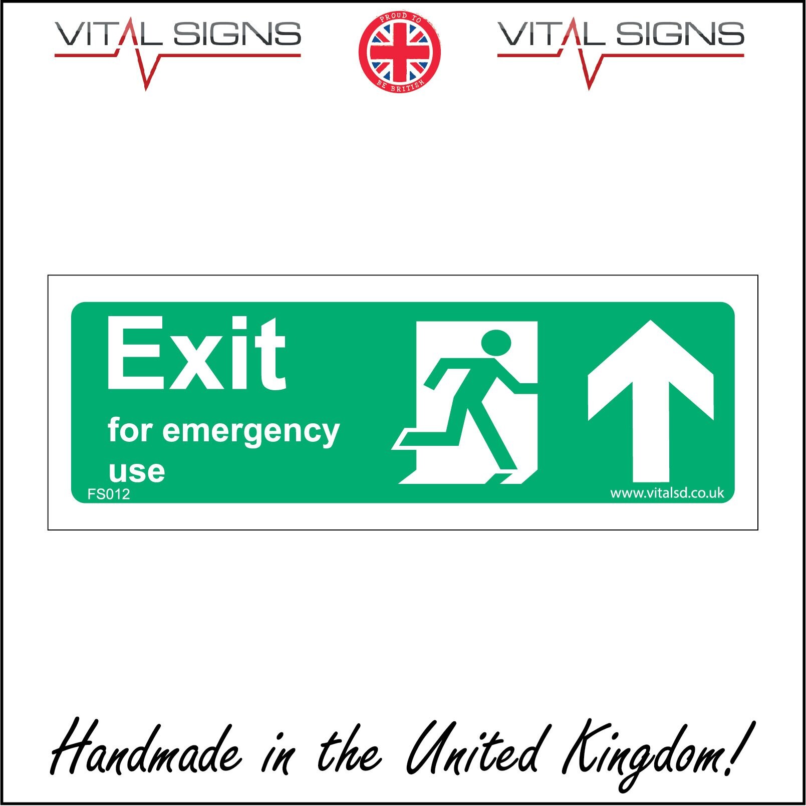 (450 x 150mm - 18 x 6, 5mm Heavy Duty Foamex Foamboard) FS012 Exit For ...