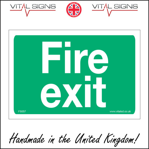 (600 x 300mm - 24 x 12, Magnetic - Vehicle Grade) FS057 Fire Exit SIGN ...