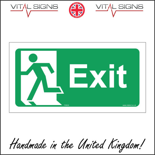 (600 x 300mm - 24 x 12, Magnetic - Vehicle Grade) FS023 Exit Left SIGN ...