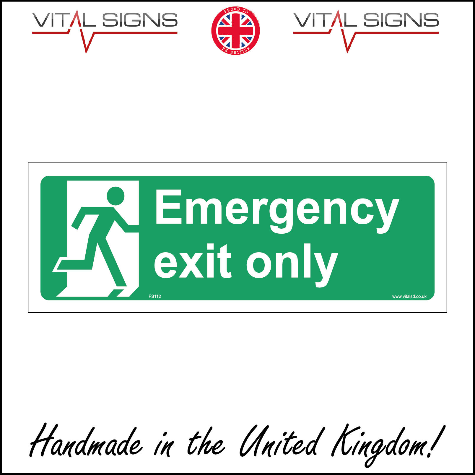 (600 x 200mm - 24 x 8, Magnetic - Vehicle Grade) FS112 Emergency Exit ...