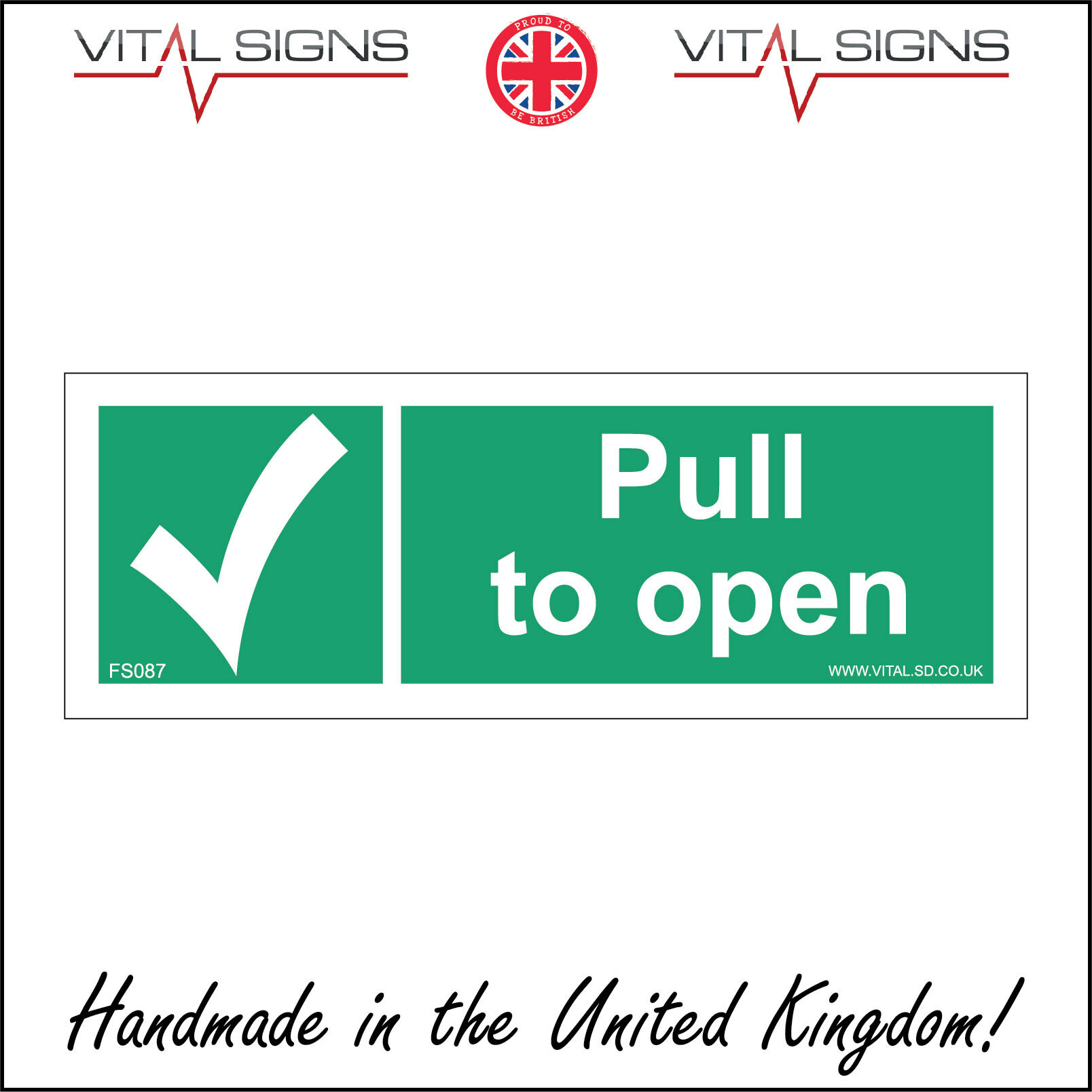 (450 x 150mm - 18 x 6, 1mm Pvc Foamex) FS087 Pull To Open Door Plaque ...