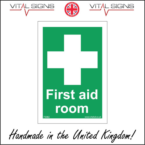 FS082 First Aid Room SIGN bed cross nurse sick bay medical workplace ...
