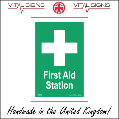 (300 x 400mm - 12 x 16, 1mm Pvc Foamex) FS119 First Aid Station SIGN ...