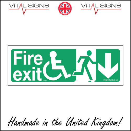 (600 x 200mm - 24 x 8, Magnetic - Vehicle Grade) FS107 Disabled Fire ...