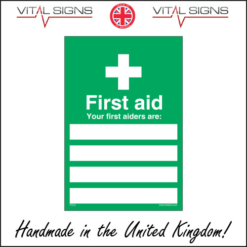(150 x 200mm - 6 x 8, Sticker / Sav - White Background) FS222 First Aid ...