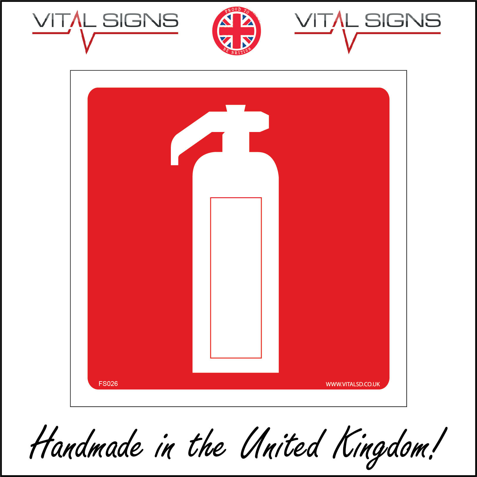 (100 x 100mm - 4 x 4, 1mm Pvc Foamex) FI026 Fire Extinguisher SIGN ...