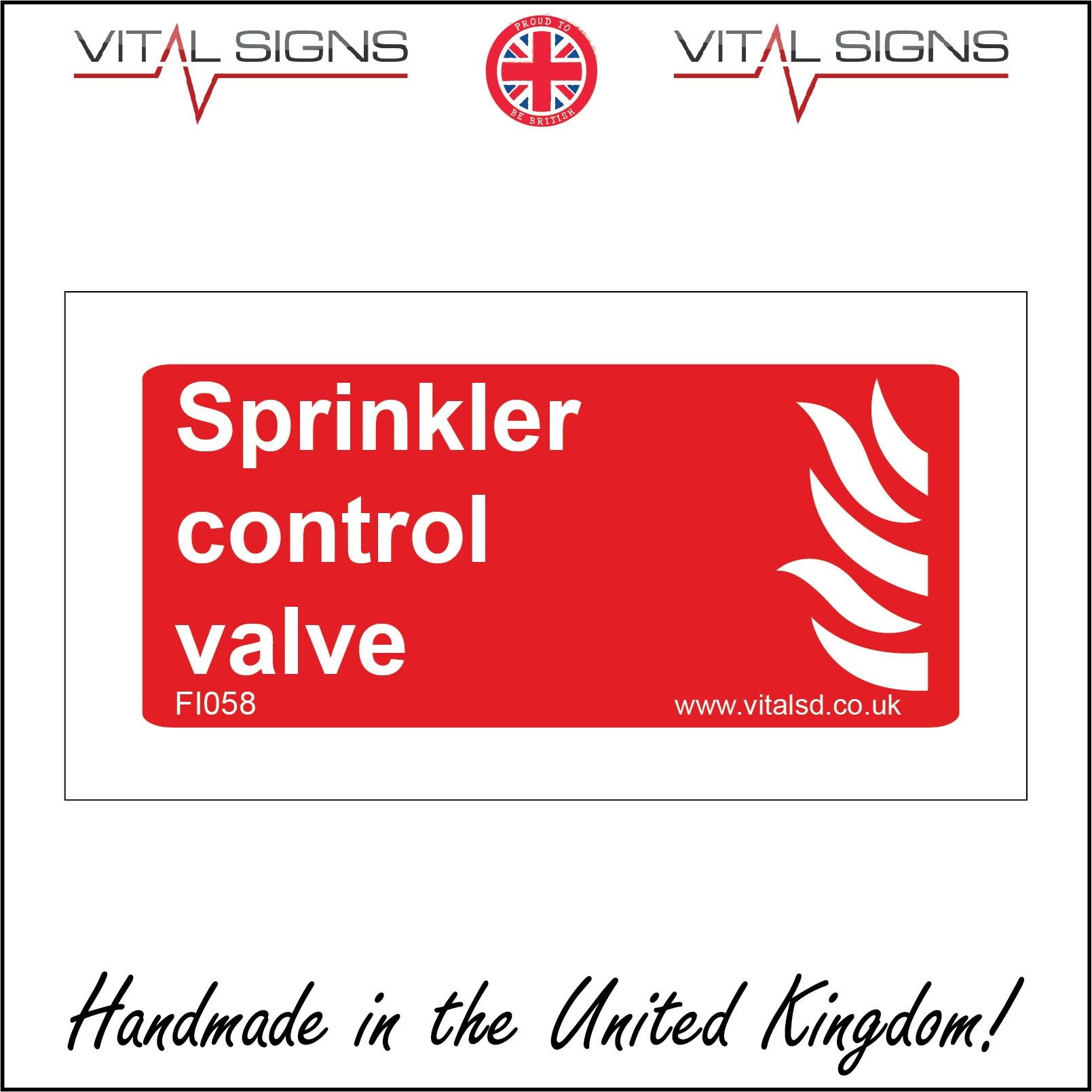 (200 x 100mm - 8 x 4, Dibond / Composite Aluminium) FI058 Sprinkler ...