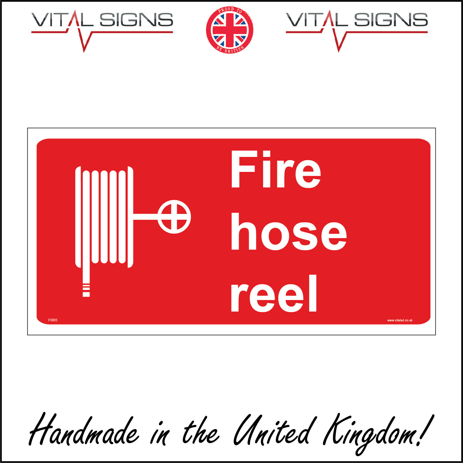 (200 x 100mm - 8 x 4, Magnetic - Vehicle Grade) FI065 Fire Hose Reel ...