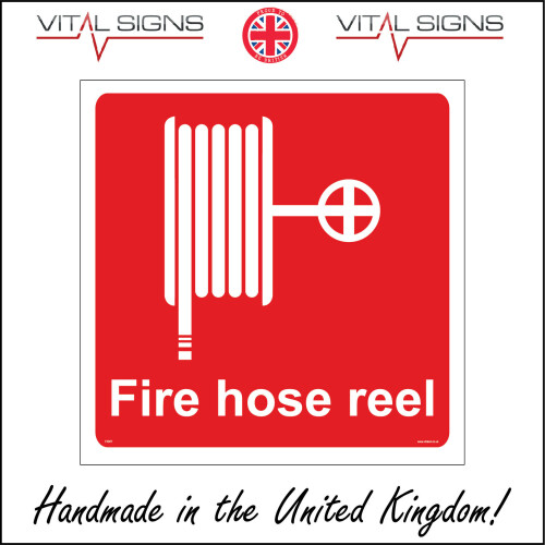 (100 x 100mm - 4 x 4, Sticker / Sav - White Background) FI068 Fire Hose ...