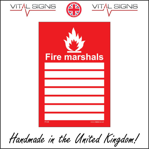 (200 x 300mm - 8 x 12, Magnetic - Vehicle Grade) FI128 Fire Marshals ...