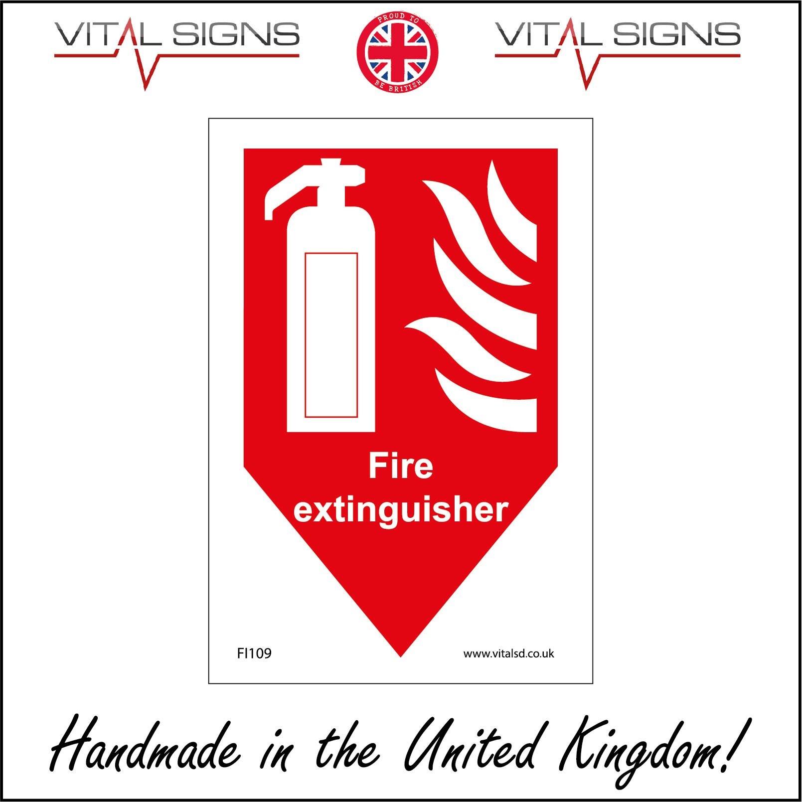 (150 x 200mm - 6 x 8, Sticker / Sav - White Background) FI109 Fire ...