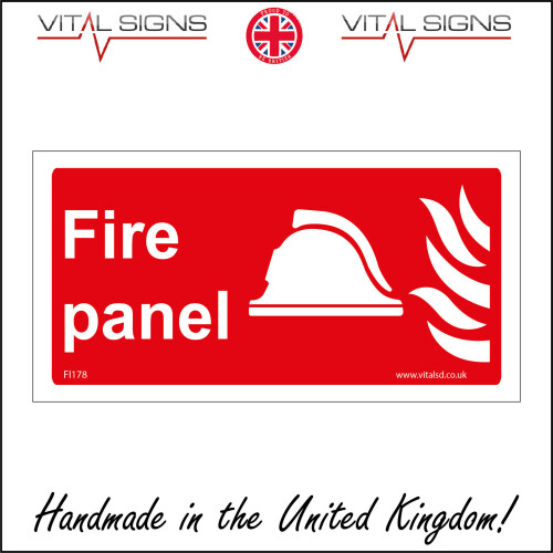 (200 x 100mm - 8 x 4, Dibond / Composite Aluminium) FI178 Fire Panel ...