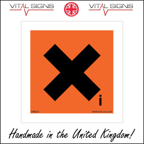 (250 x 250mm - 10 x 10, Magnetic - Vehicle Grade) HA023 Irritant Hazard ...