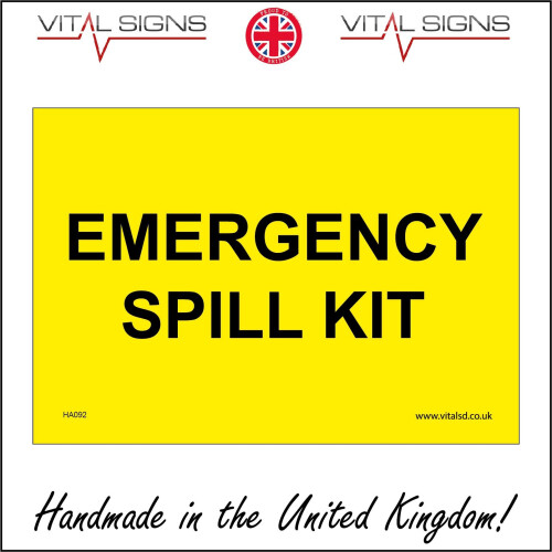 (300 x 200mm - 12 x 8, 3mm Standard Foamex Foamboard) EMERGENCY SPILL ...