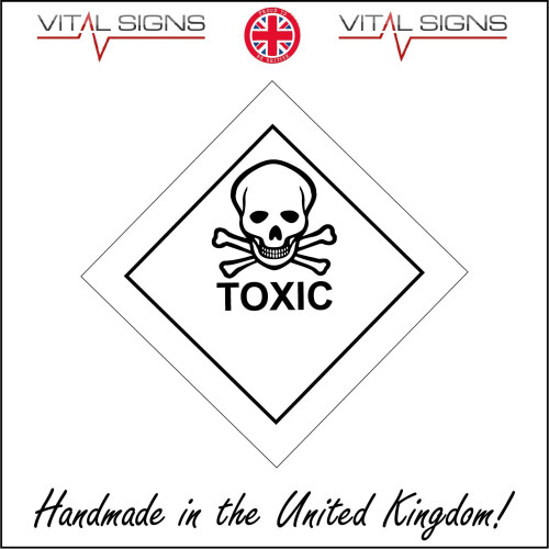 (250 x 250mm - 10 x 10, Magnetic - Vehicle Grade) TOXIC SIGN HA067 ...