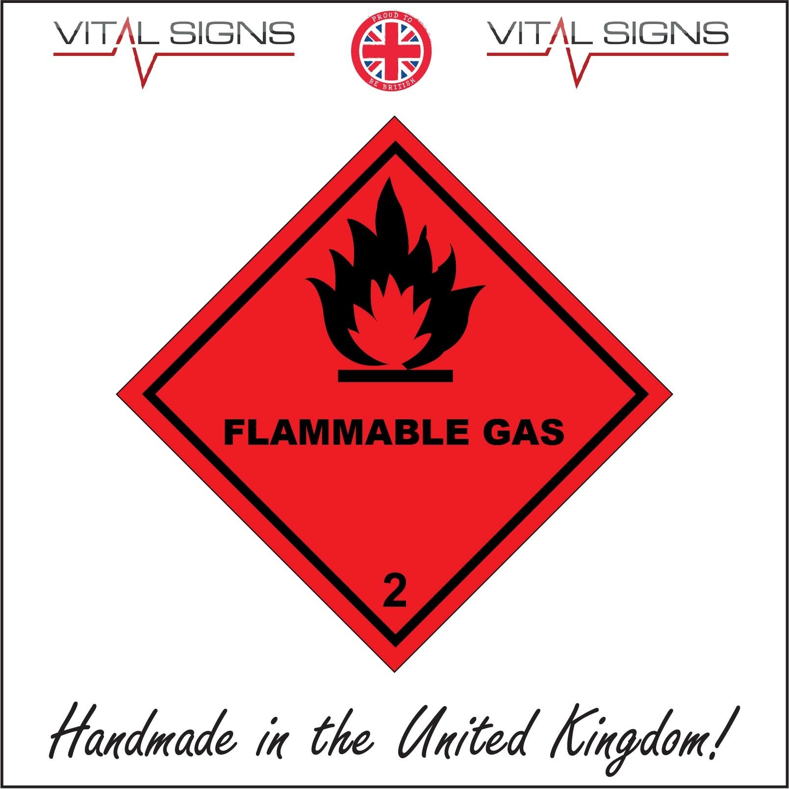 (600 x 600mm - 24 x 24, 1mm Pvc Foamex) FLAMMABLE GAS SIGN HA102 SAFETY ...